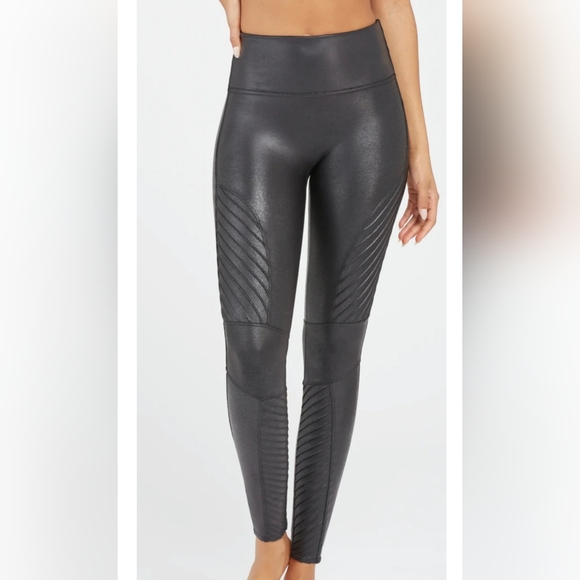 SPANX | Pants & Jumpsuits | Nwt Spanx Moto Fauxleather Leggings | Poshmark